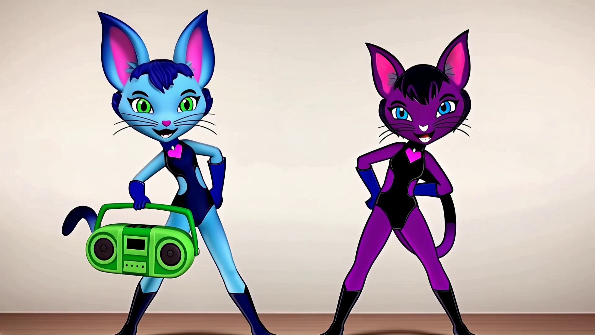 AI-Generated Twerking Blue Karate Cat & Purple Cat Images/Videos ...