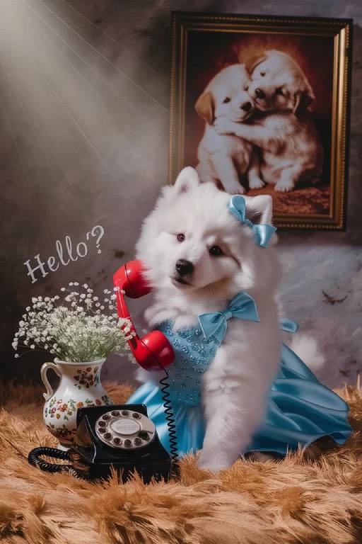 AI-Generated Funny Dog Answering Phone Images & Videos | vivago.ai