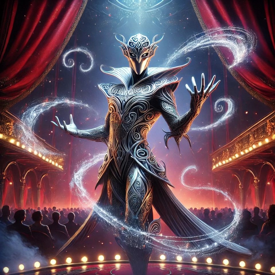 AI-Generated Killer Magician Performing Real Magic with Crowd ...