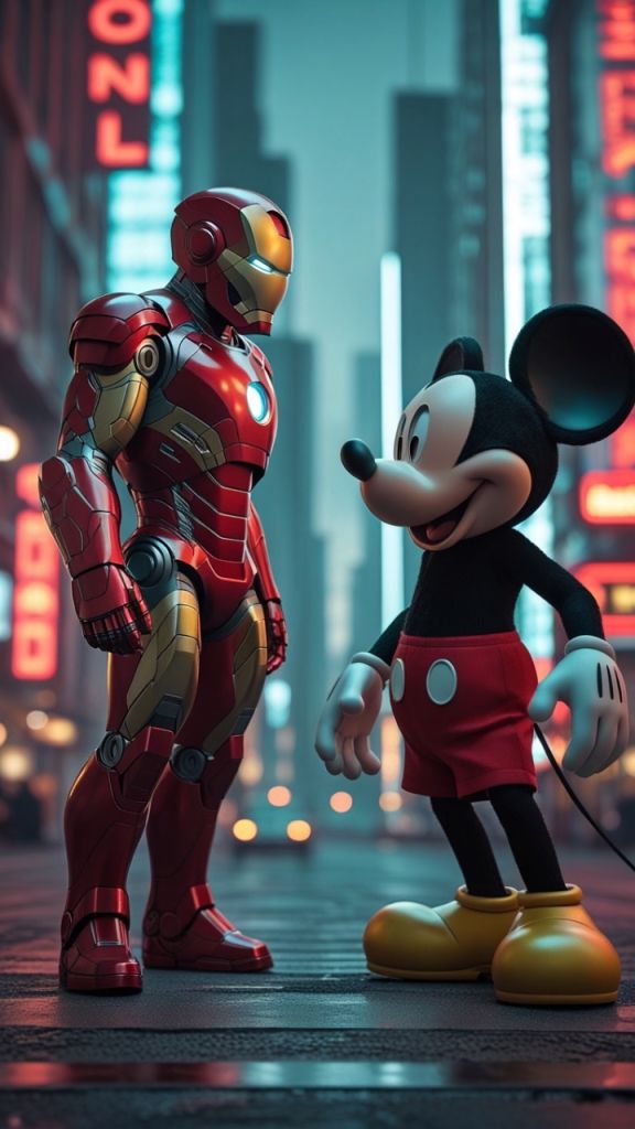 AI-Generated Iron Man Mickey Mouse Fusion, Hyper-Realistic Hybrid ...