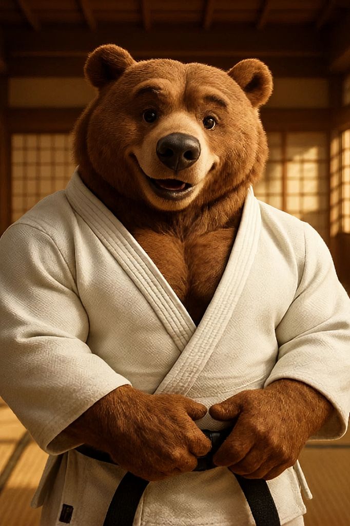 AI-Generated 4K Realistic Cartoon Bear Dojo Video with Sharp Facial ...